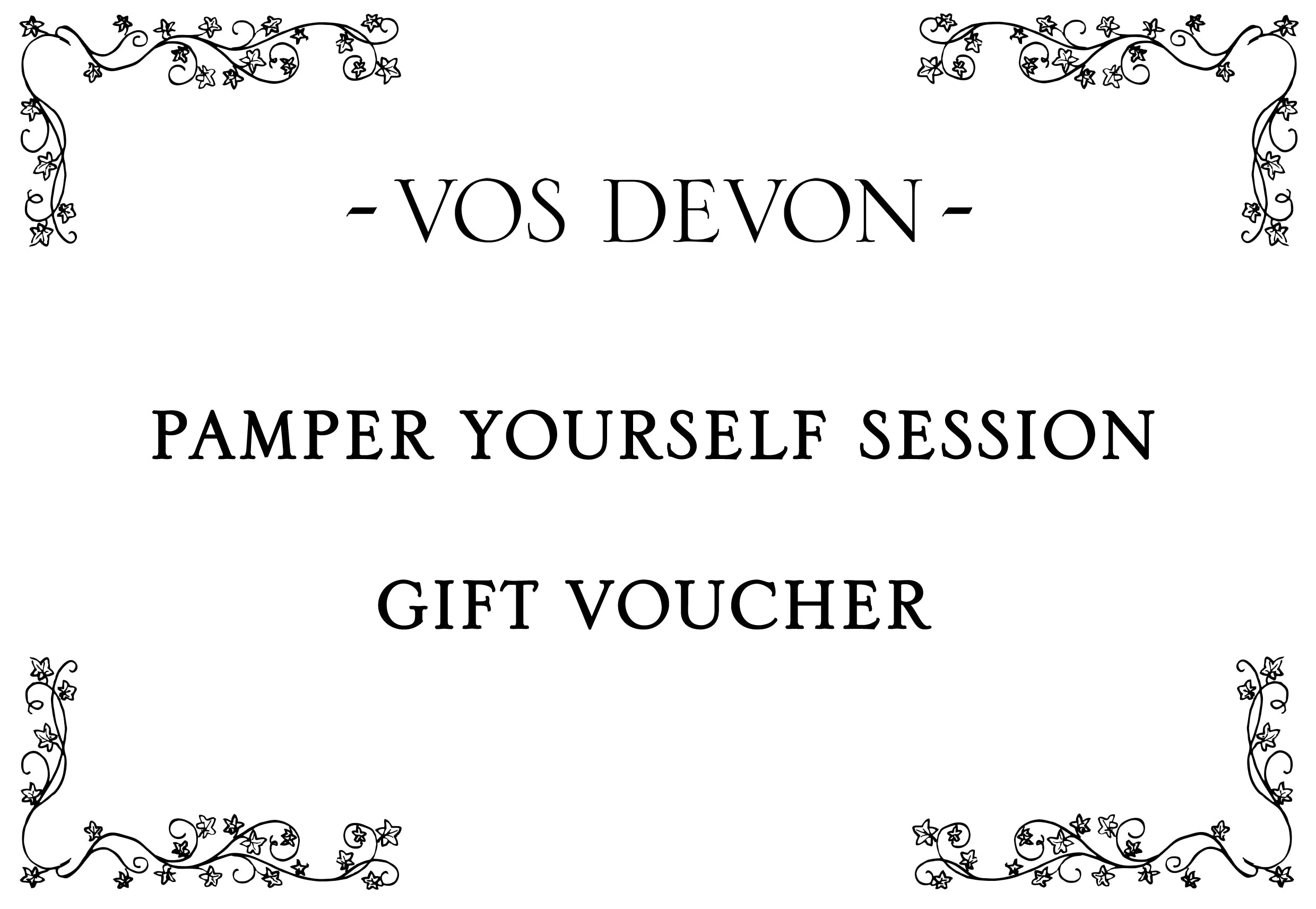 Pamper Session Gift Voucher – Vegan Organic Skincare Devon